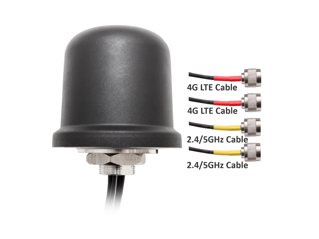 2J Antennas Medusa 2J7047B MIMO 2×2 Cellular, 2×2 2.4/5GHz Wi-Fi Dome ...
