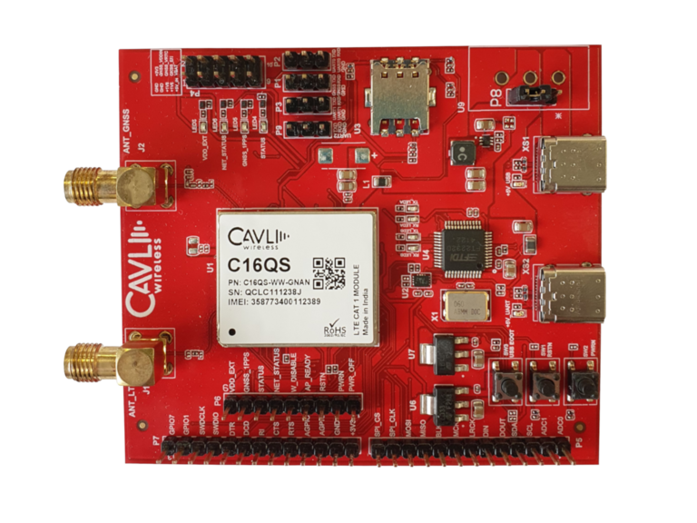 Cavli Wireless C16QS LTE CAT1bis Evaluation Kit, Global, with GNSS - Linkwave